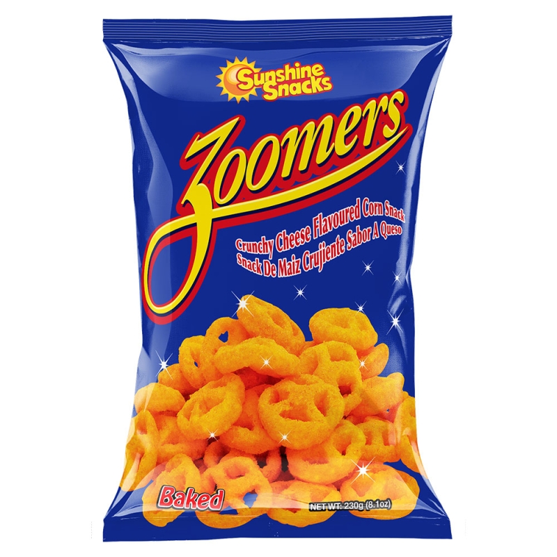 SUNSHINE SNACKS – ZOOMERS JUMBO 230G – Carib Import & Export Inc.