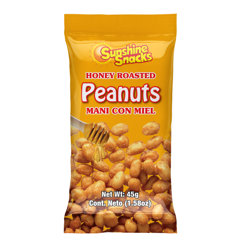 Sunshine Snacks Honey Roasted Peanuts 1.06oz (30g) – Carib Import ...
